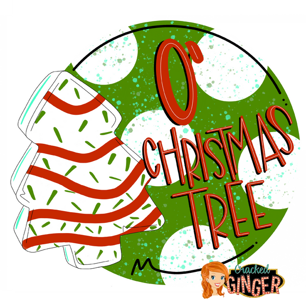 O’ Christmas Tree Snack Cake Template – Cracked Ginger