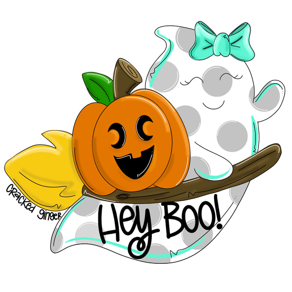 Hey Boo Ghost on Broom Cutouts and Kits – Cracked Ginger
