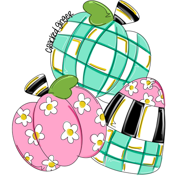 Retro Preppy Pumpkins and Candy Corn Cutouts and Kits – Cracked Ginger