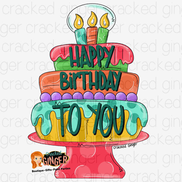 Birthday Cake with Stand Template – Cracked Ginger