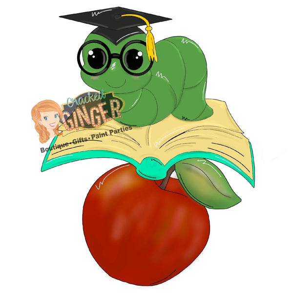 Book Worm Graduate or Teacher – Cracked Ginger